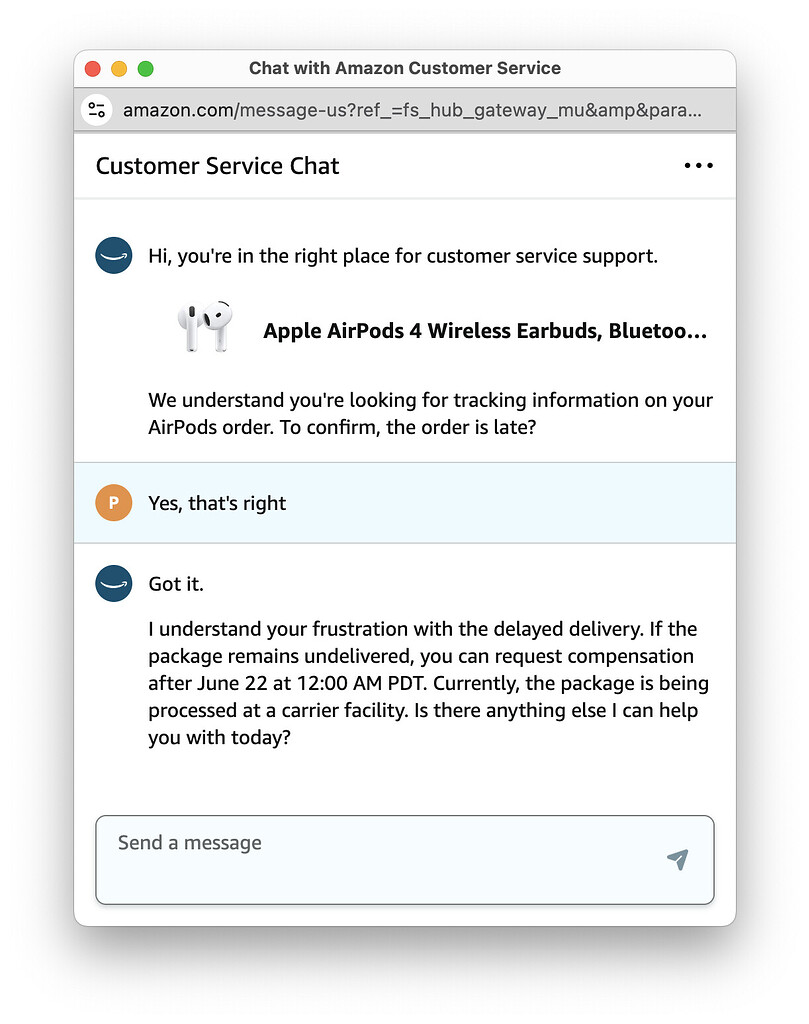 Amazon prime late delivery赔款 - 电子产品 - 美卡论坛