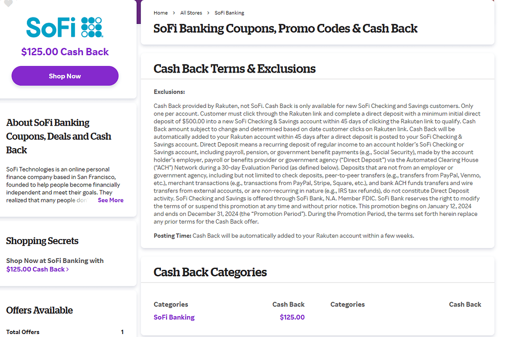 SOFI $125 开卡奖励 - 银行账户 - 美卡论坛