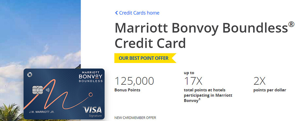 Chase boundless 现在125k 最高点数OFFER - 信用卡 - 美卡论坛