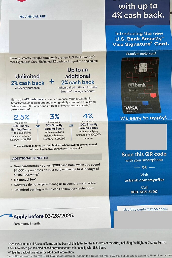 US Bank Smartly 新开卡奖励： $200 after $1000 spend - 玩卡 - 美卡论坛