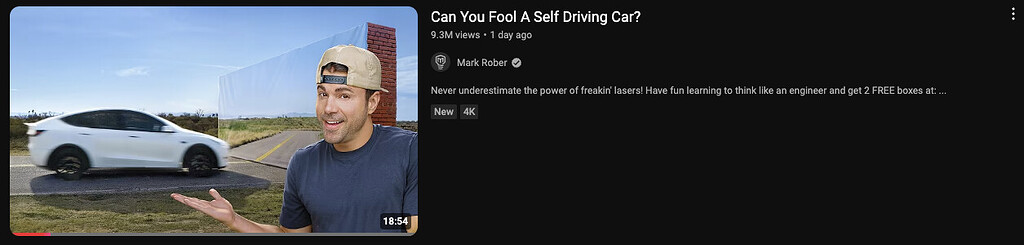 Mark Rober新视频大搞特斯拉 “Can You Fool A Self Driving Car?” - 汽车 - 美卡论坛