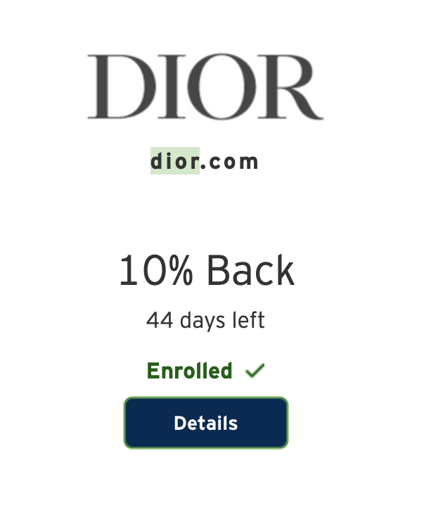 迪奥 Dior Citi offer 10% cashback - 玩卡 - 美卡论坛