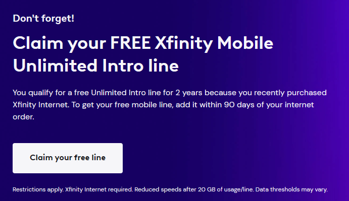 有人用过xfinity这个free mobile line的offer吗 - 手机卡 - 美卡论坛