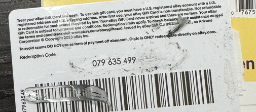 Amazon and eBay gift card tampering scam 禮物卡盜竊與恢復過程分享 - 玩卡 - 美卡论坛