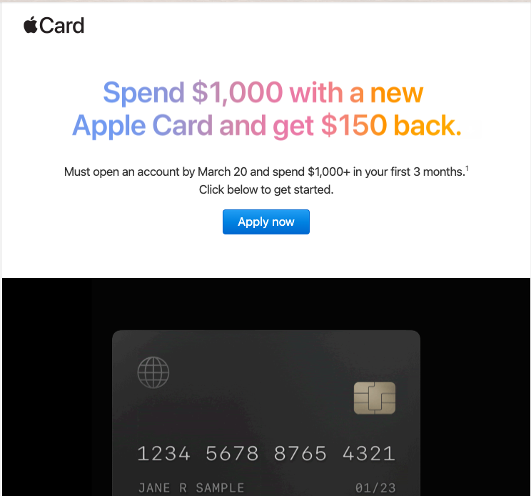 Apple Card $150 开卡奖励（Targeted） - 信用卡 - 美卡论坛
