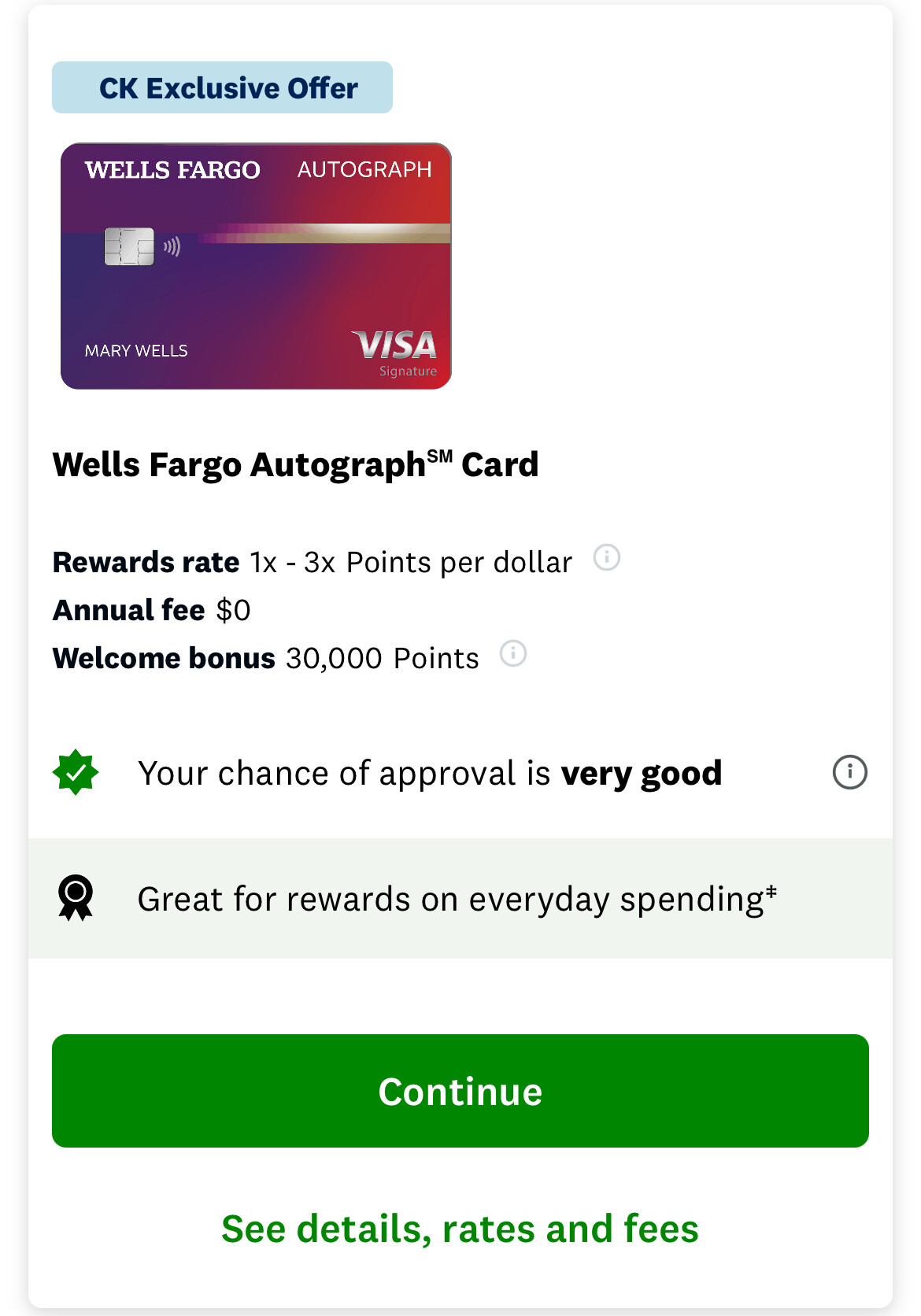 WF autograph 30k开卡回归。credit karma独家 - 玩卡 - 美卡论坛