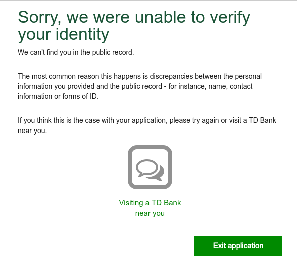 |[已解决]| TD bank 无法online开户 - 银行账户 - 美卡论坛