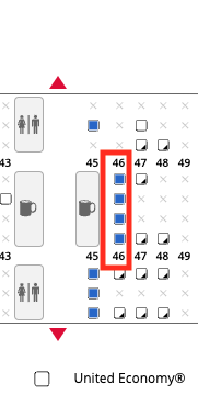 UA 877 (Boeing 777-300ER) 46排如何？算安全通道吗？空间大吗？ - 航空常旅客 - 美卡论坛