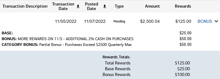 BOA More Rewards Day on 11/5 (2% more) - #374，来自 ppnb - 玩卡 - 美卡论坛