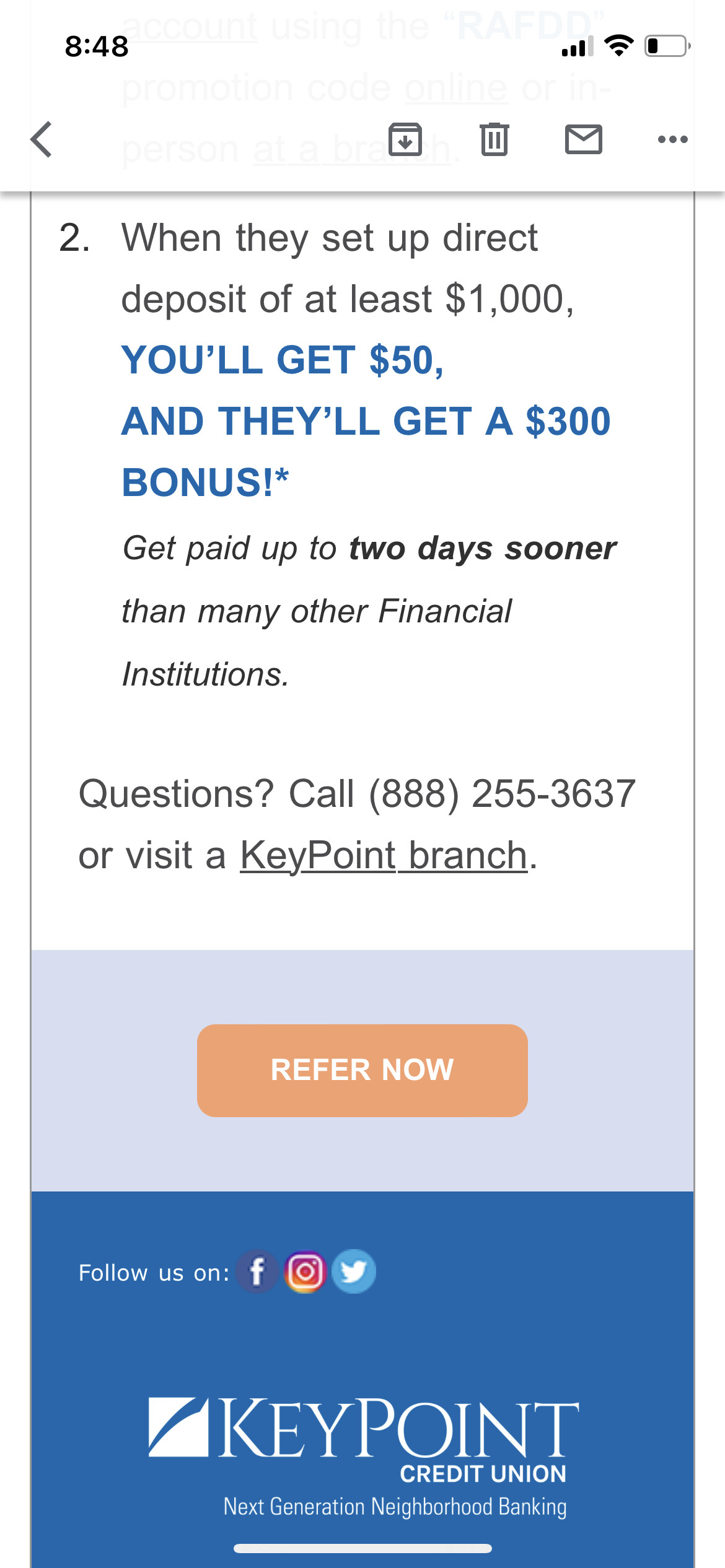 Keypoint Union 新refer offer DD $1K 送 300？ - 玩卡 - 美卡论坛