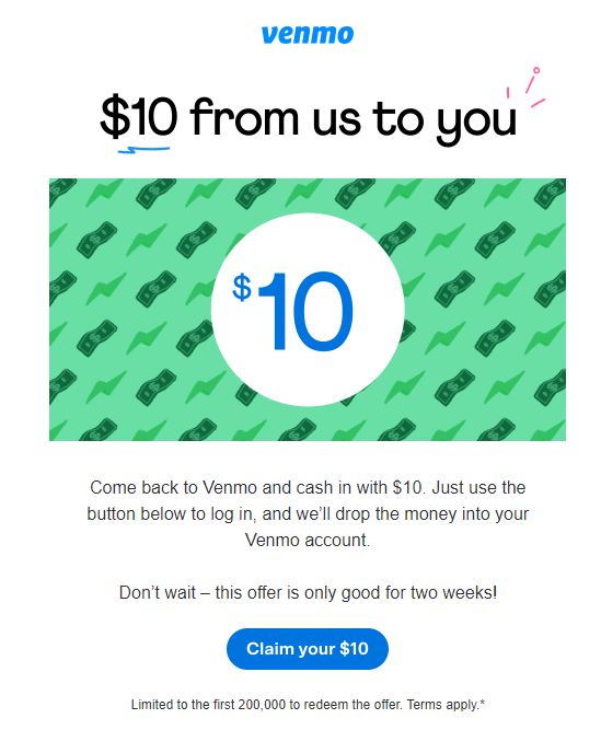 【Targeted】Venmo又送钱了（$10） - 玩卡 - 美卡论坛
