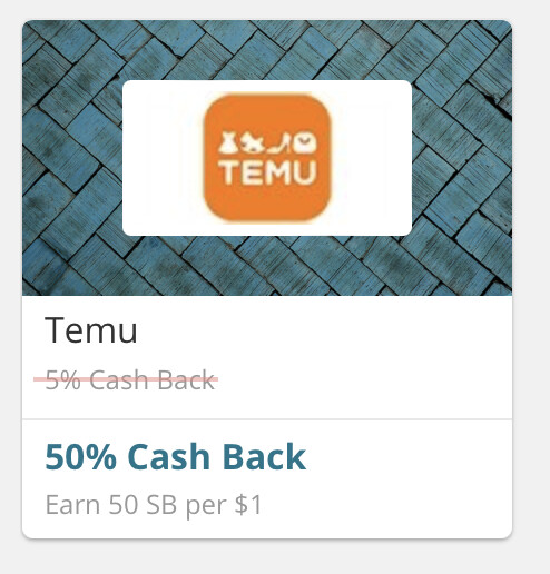 temu 50% cashback @ swagbucks - 败家 - 美卡论坛