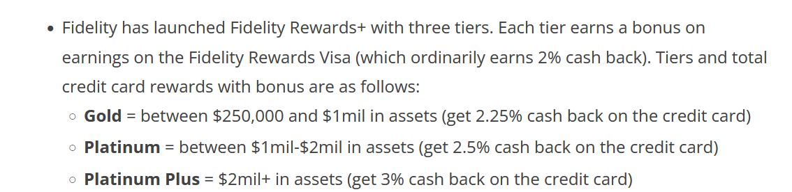 Fidelity Rewards Visa Signature 2.25% cash back for gold member - 信用卡 ...