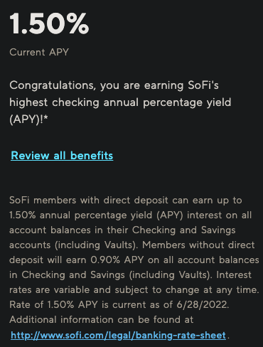 SoFi Checking & Savings APY 2.0% 了 - 银行账户 - 美卡论坛