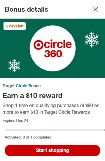 Target 15% off （target circle offer） - 购物折扣 - 美卡论坛