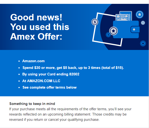 Amex Amazon offer 30-5 X3 - 信用卡 - 美卡论坛