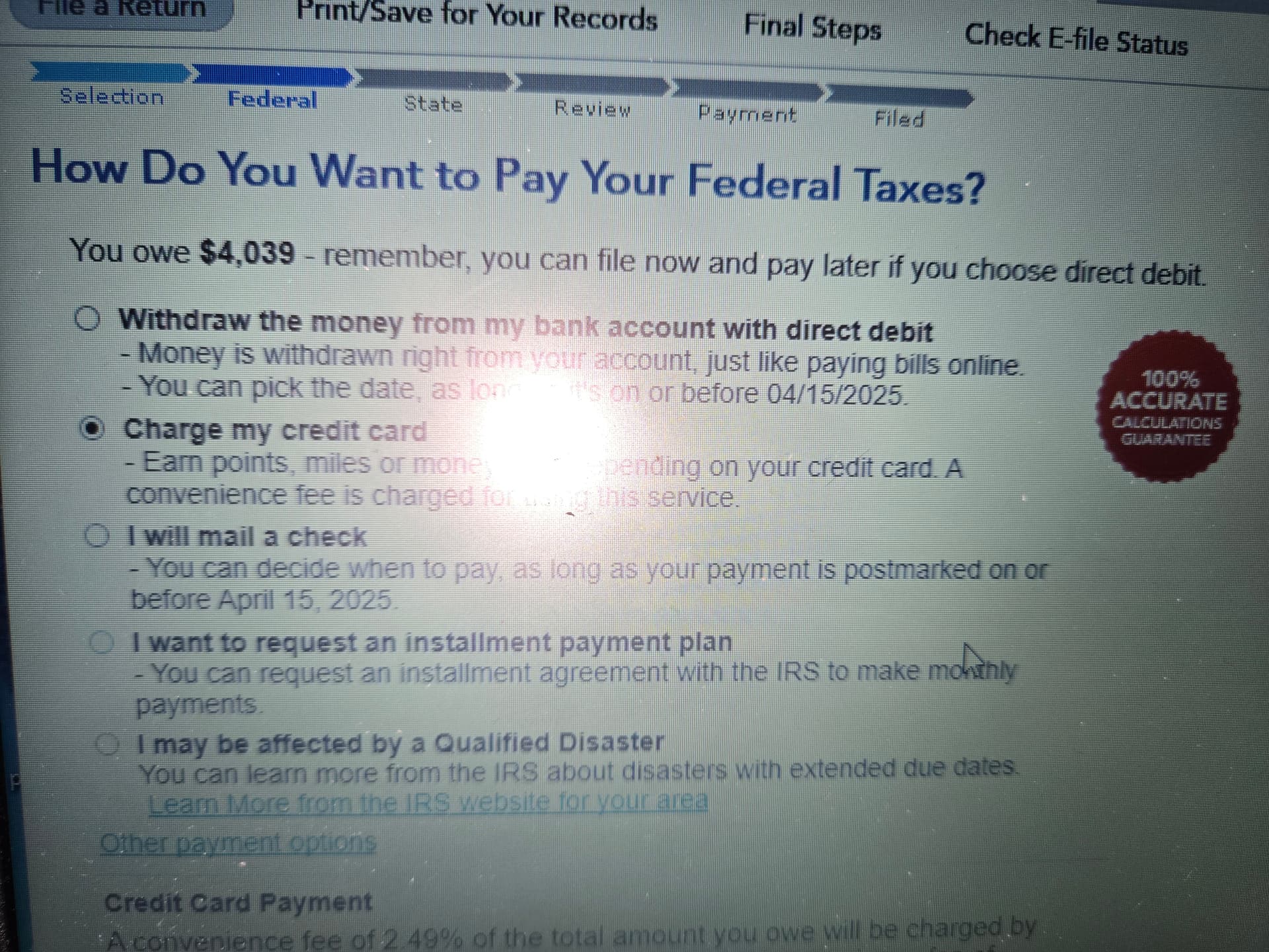 2025 信用卡交税手续费汇总帖（pay irs payusatax 无了） - 第 20 页 - 税务 - 美卡论坛