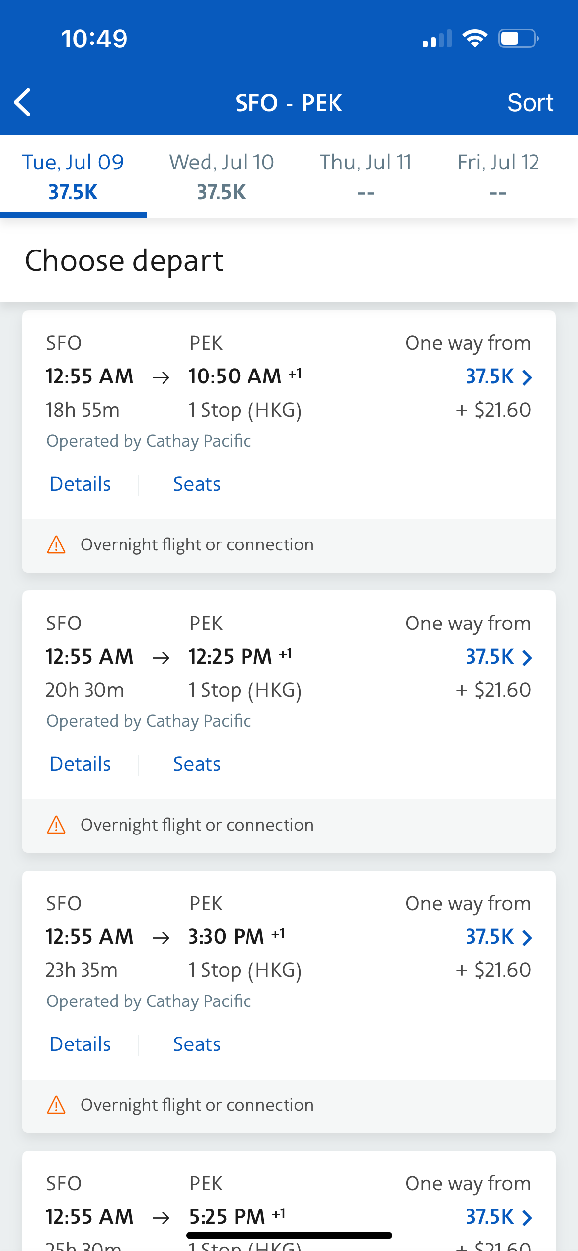 暑期回国机票 SFO to PEK - 旅行 - 美卡论坛