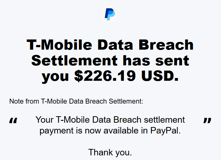 T-Mobile Data Breach Class Action Settlement (2025/06 update: 已经发钱了 ...