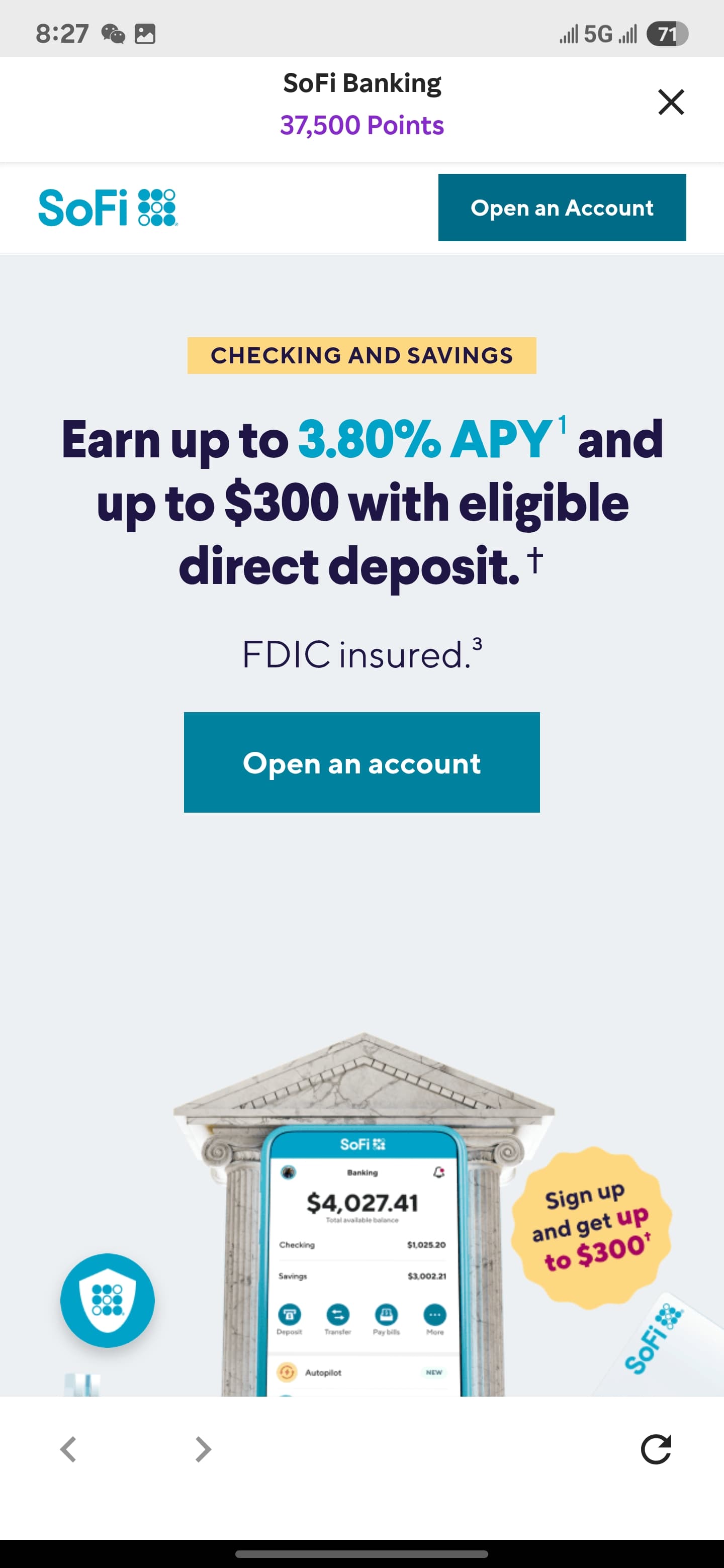 应该是石膏sofi $375 via rakuten + sofi $50(dd 1000) or $300 (dd 5000) - 玩卡 ...