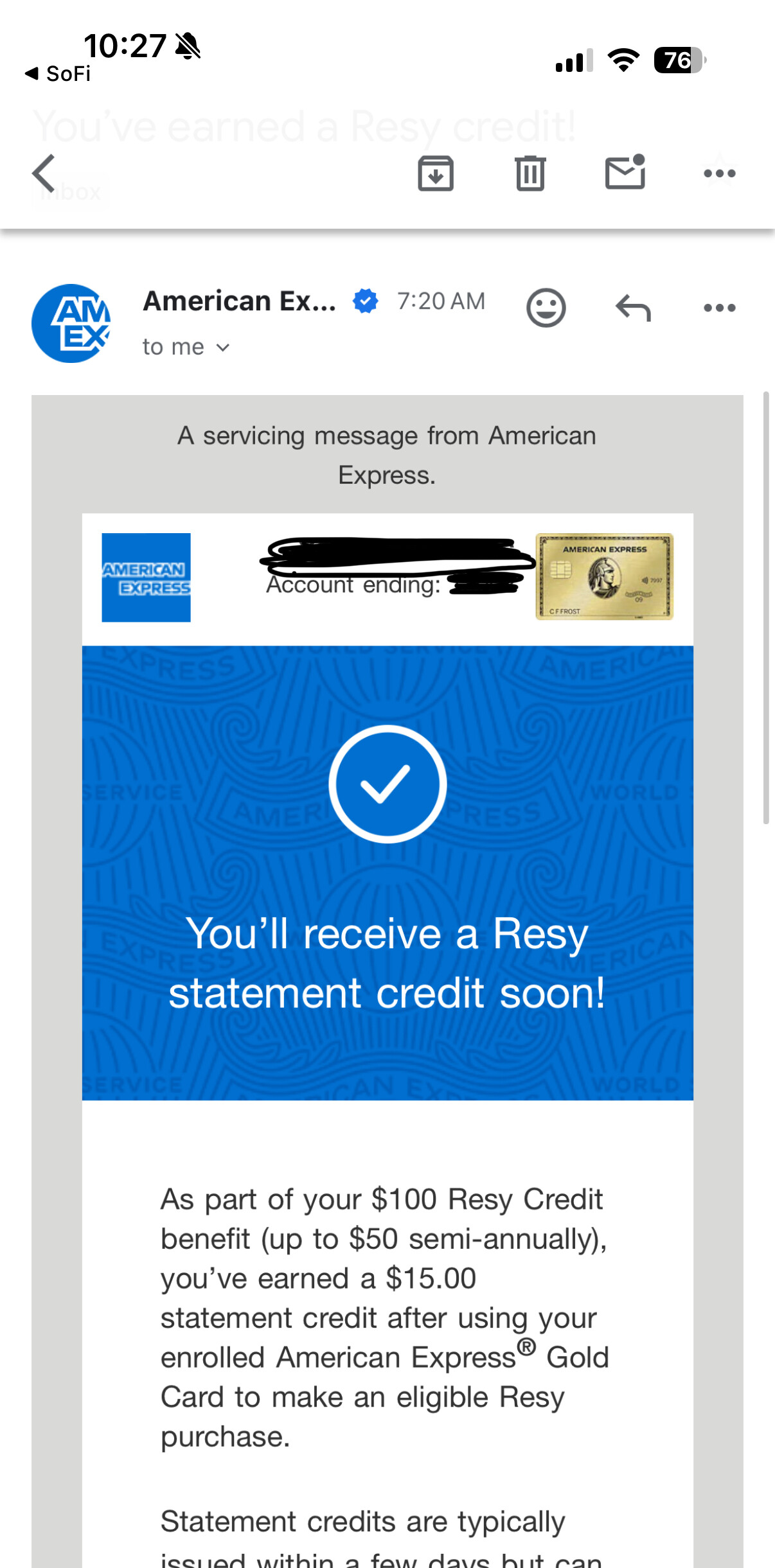 Resy Online Order - Pick Up 报销（Amex Resy 有关福利） - #22，来自 lkasdf - 玩卡 - 美卡论坛