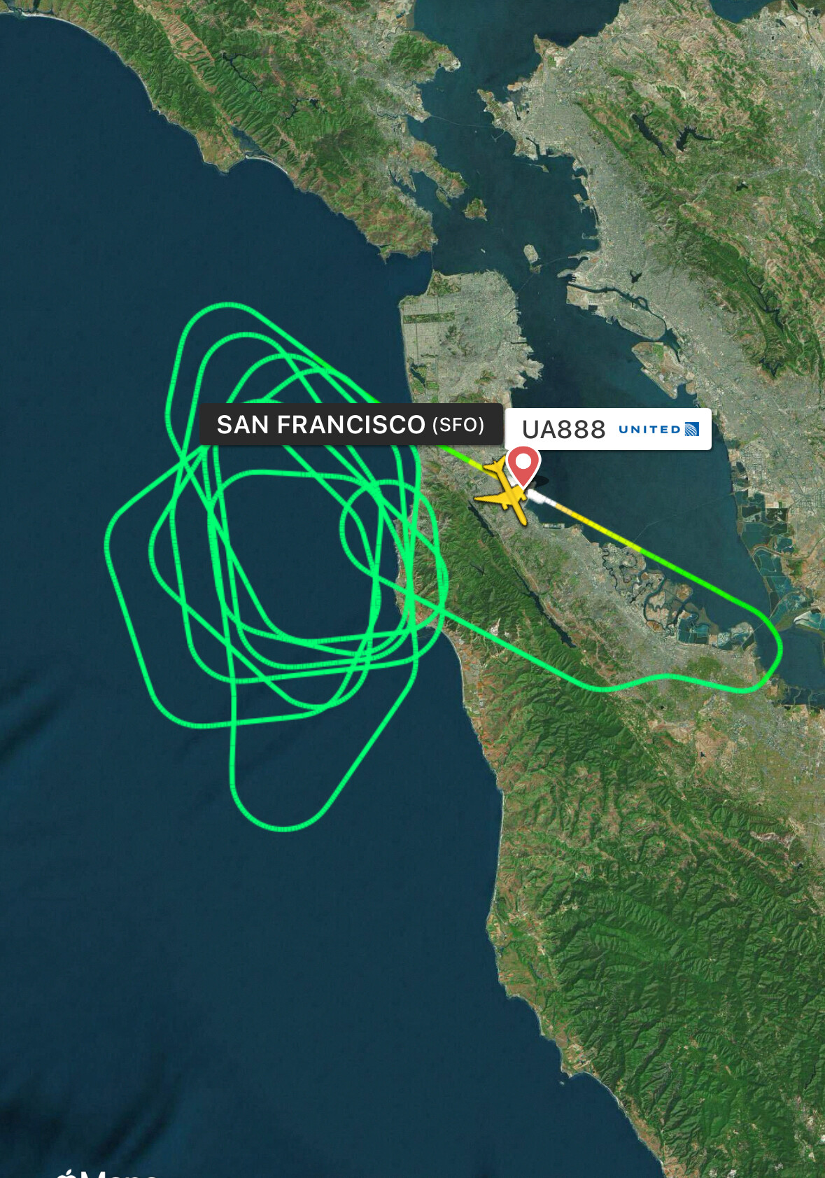无独有偶 UA888今天return SFO - 旅行 - 美卡论坛