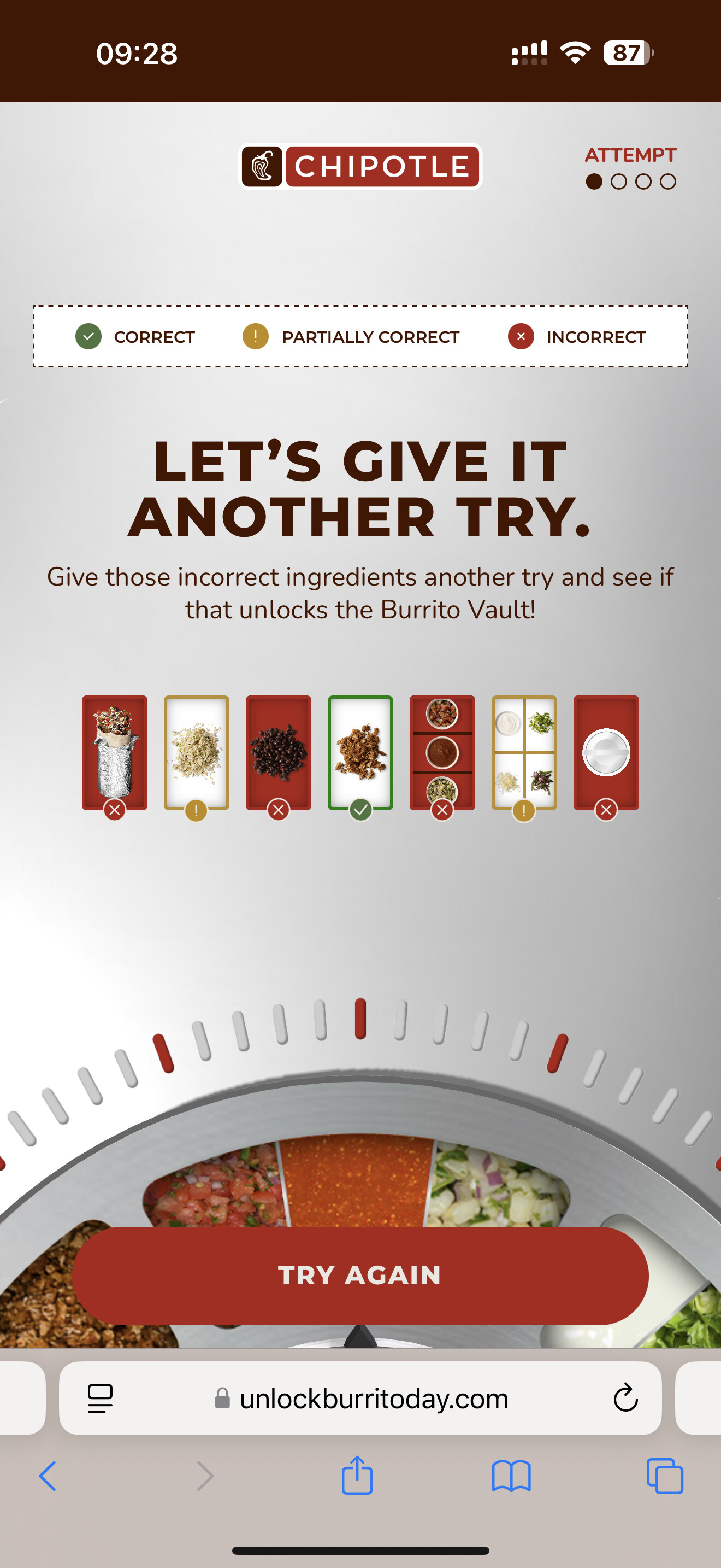 chipotle burrito vault answer