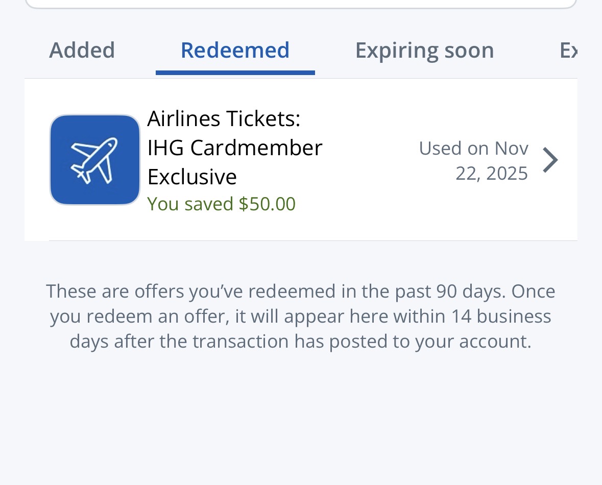 Chase App 点 Redeemed tab 必crash - 玩卡 - 美卡论坛