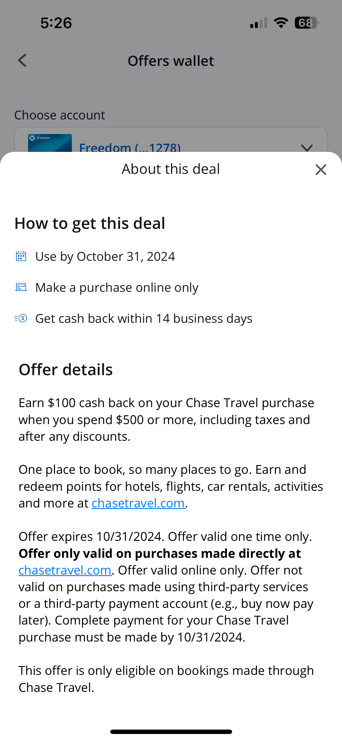 Chase Travel (My Bonus & Chase Offers) Spend $400-500 Get 10-20k UR or ...