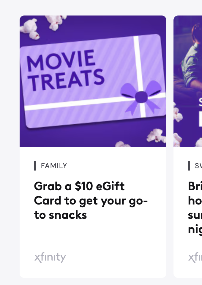 [Xfinity Customers Only] $10 Uber or Grubhub GC free via Xfinity ...