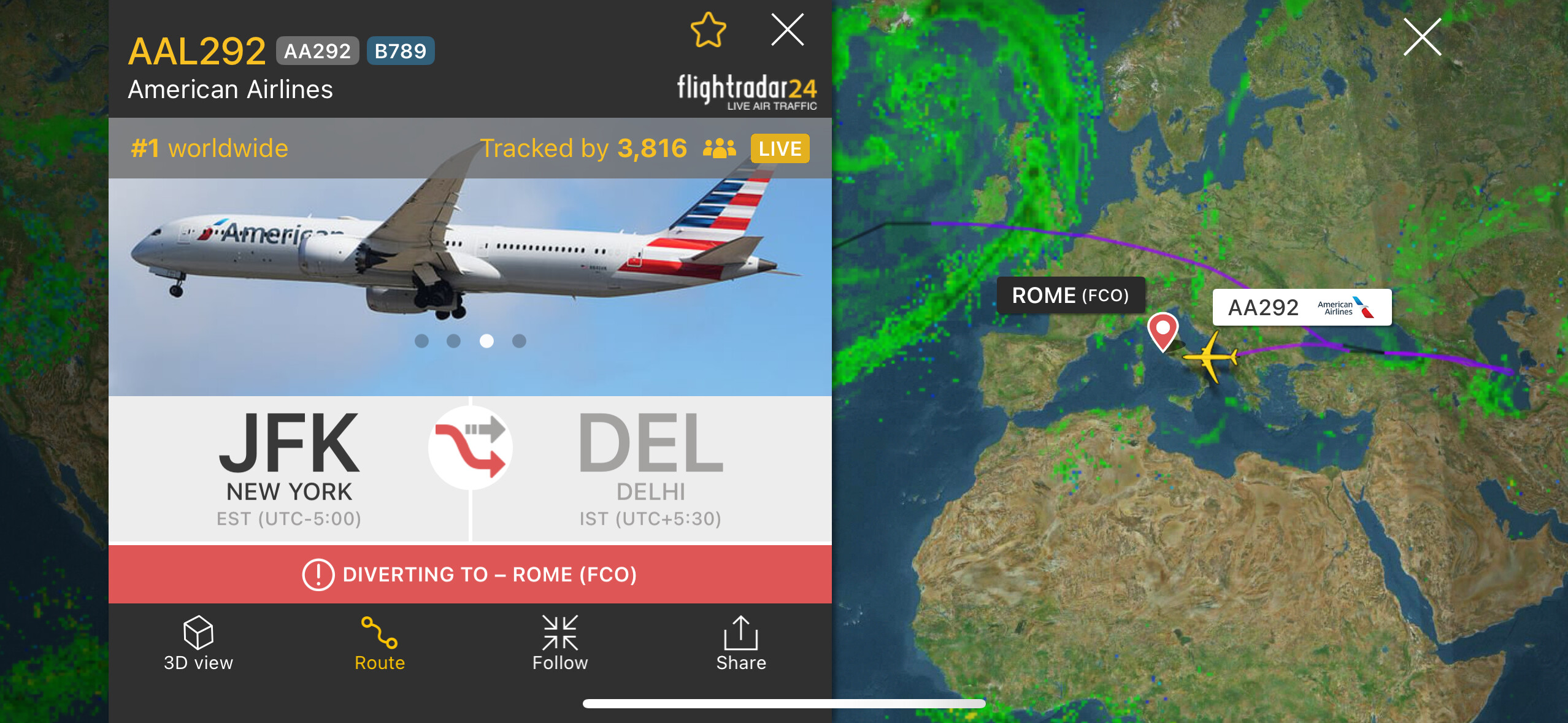 AA292 JFK DEL Possible bomb threat - 旅行 - 美卡论坛