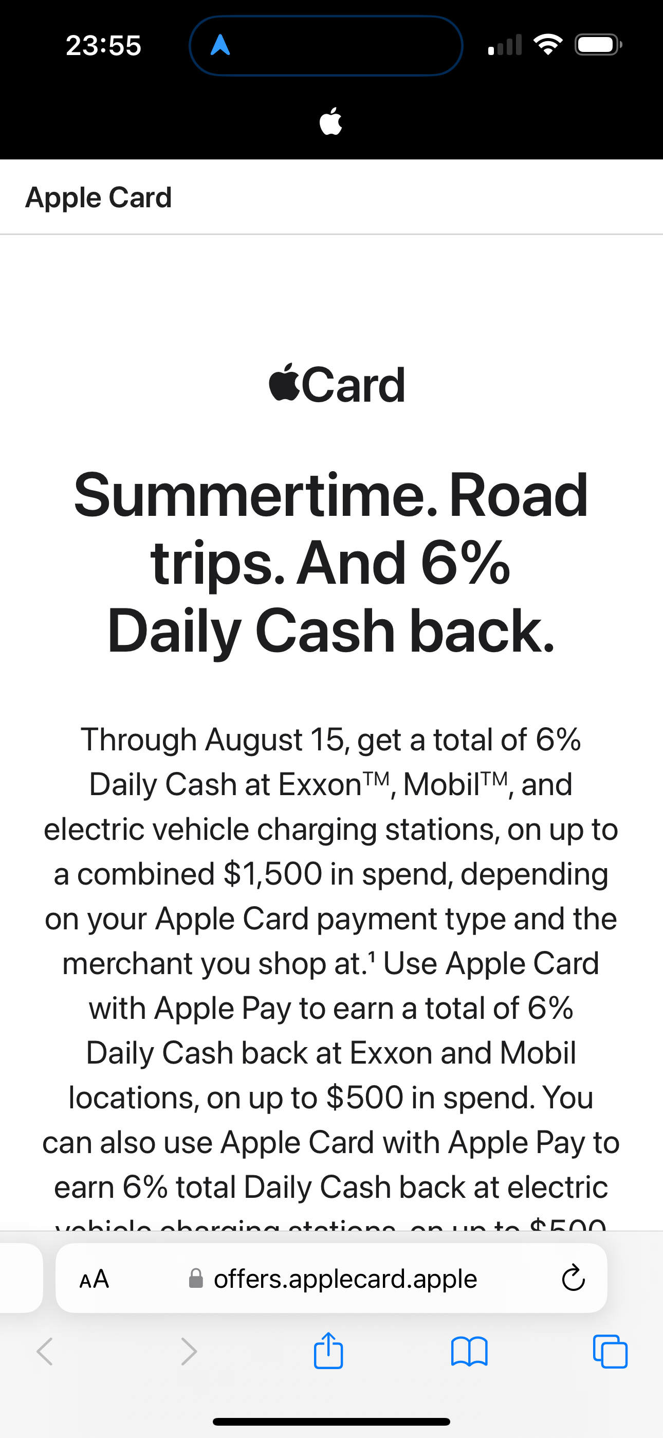 Apple Card 6% Exxon/Mobil &Charging - 信用卡 - 美卡论坛